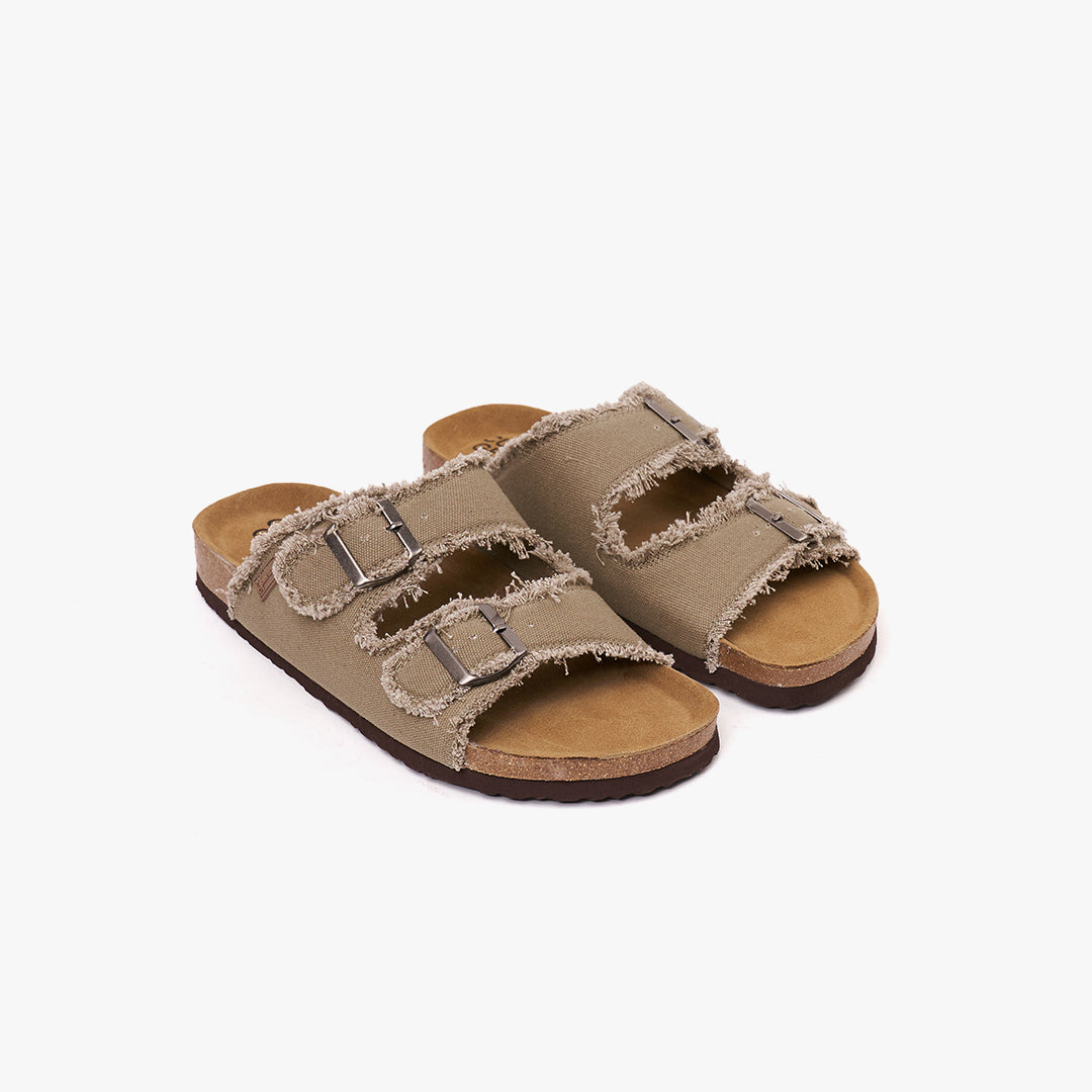 Maverick Buckle Sandal Stone - Curve Gear