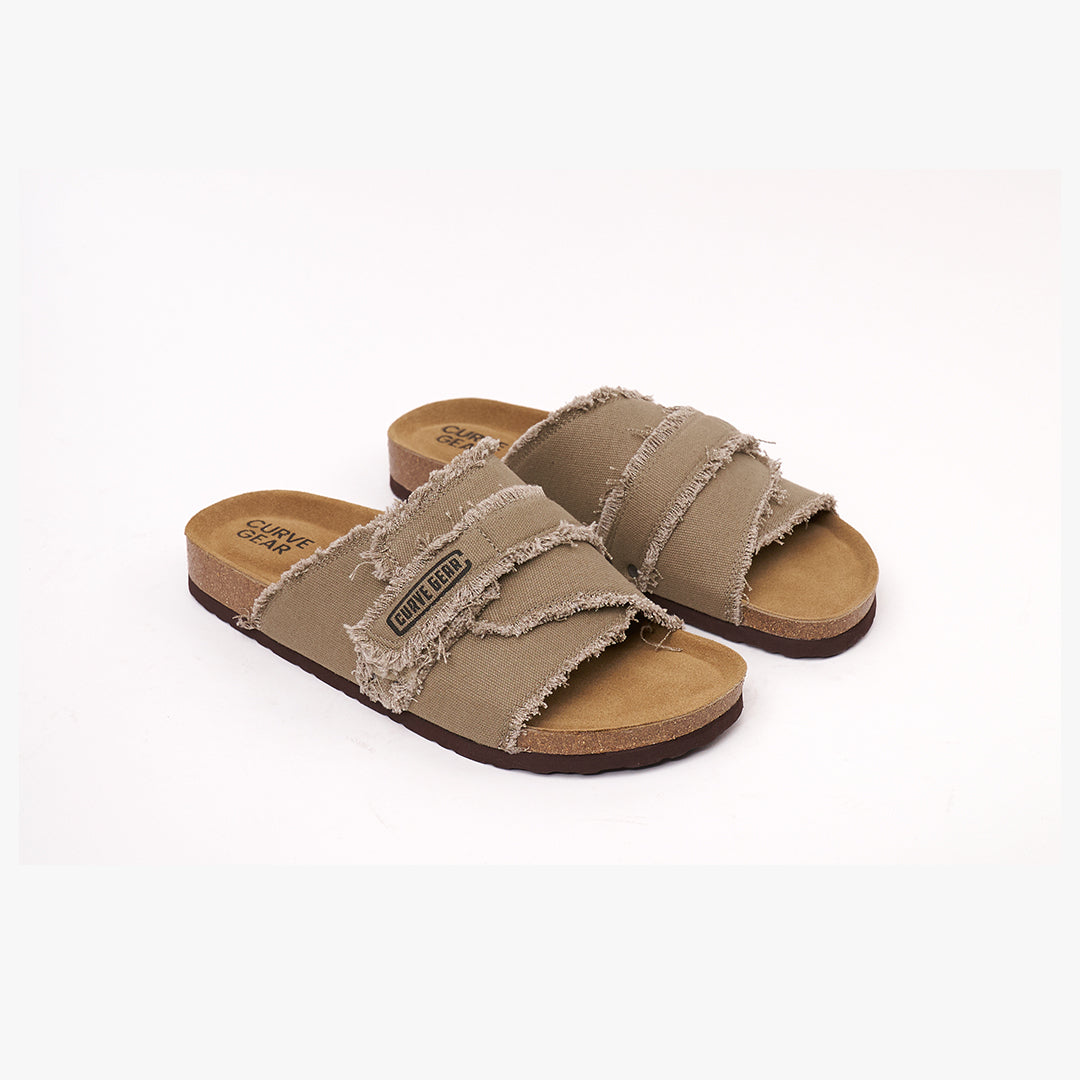 Maverick Buckle Sandal Stone - Curve Gear