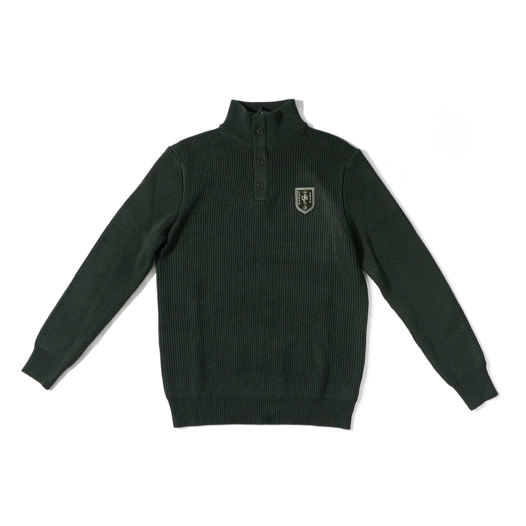 Pyro 1/4 Zip Knitwear Olive - Curve Gear
