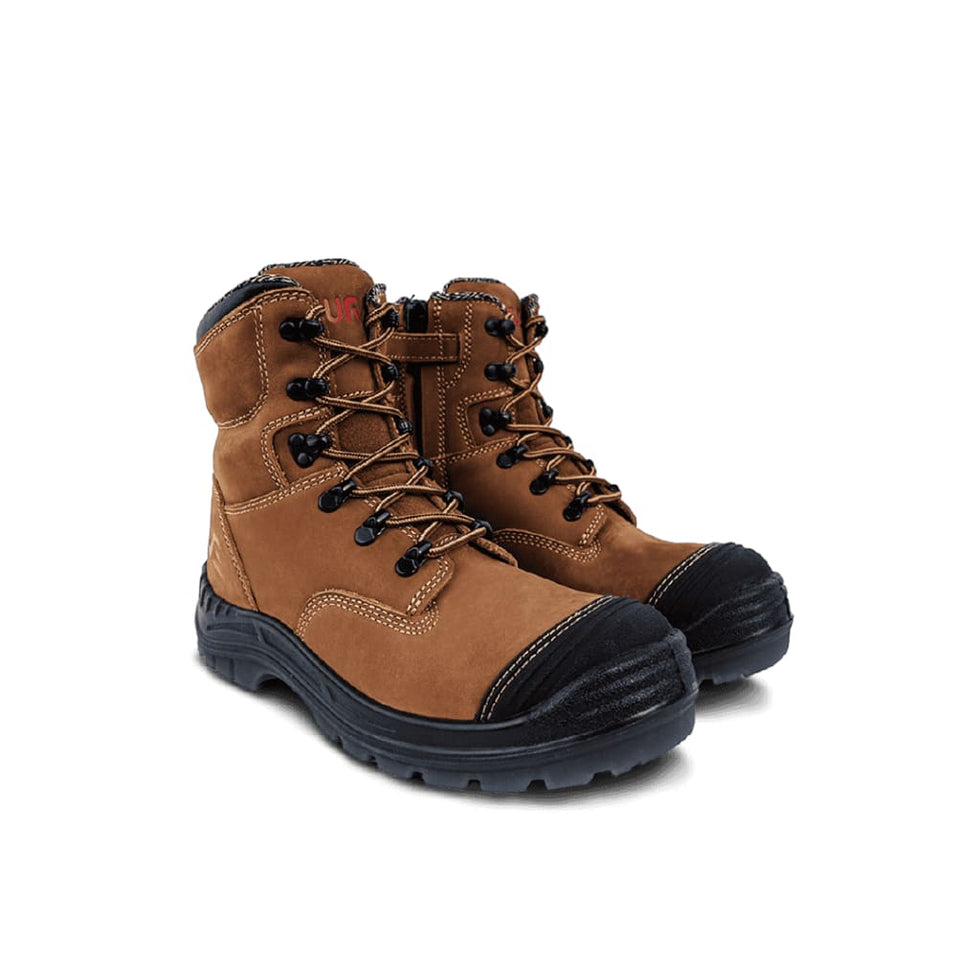 Brawn Safety Work Boots Dark Brown - Curve Gear