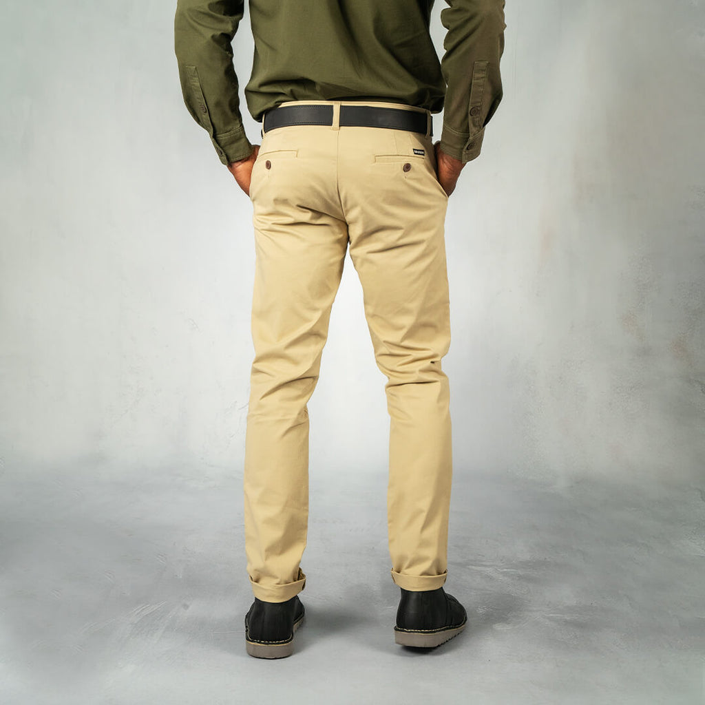 Slim Fit Chinos Stone - Curve Gear